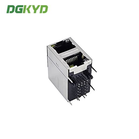 2x1 Modular Rj45 Network Port Socket Gigabit Integrated Transformer