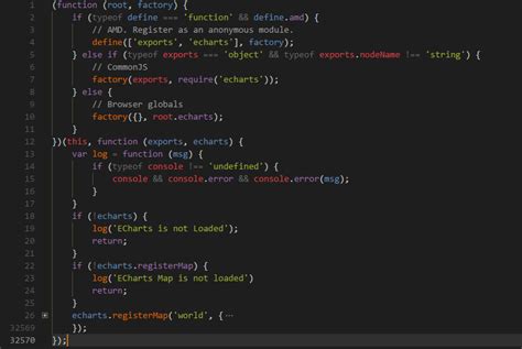 vue js 我在vue中引入了echarts中的map china js文件后 报错 echarts is not loaded