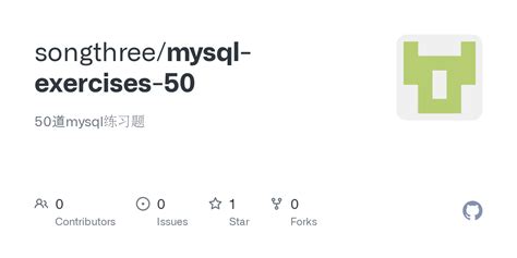 Github Songthree Mysql Exercises Mysql