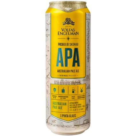 Купить Пиво Volfas Engelman APA, Вольфас Энгельман APA светлое 5,5%, 0 ...