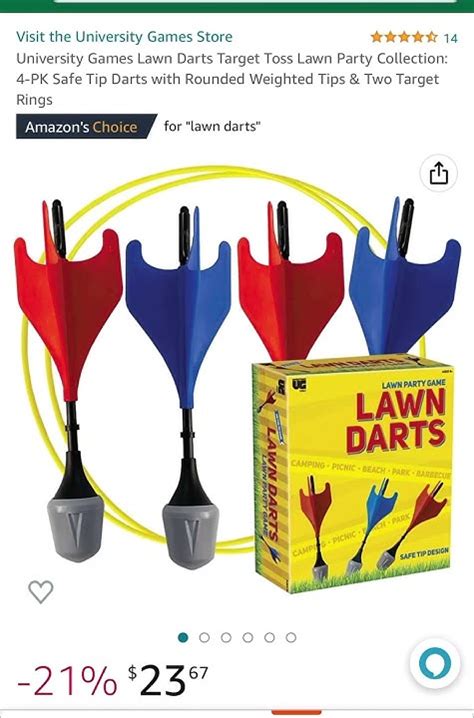 21 Off University Games Lawn Darts Target Toss Lawn Party Collection