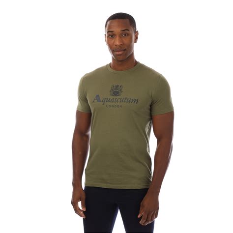 Aquascutum Mens Regular Fit T Shirt Regular Fit T Shirts