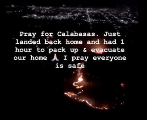 Kim Kardashian Shares Images While Fleeing Massive California Wildfire