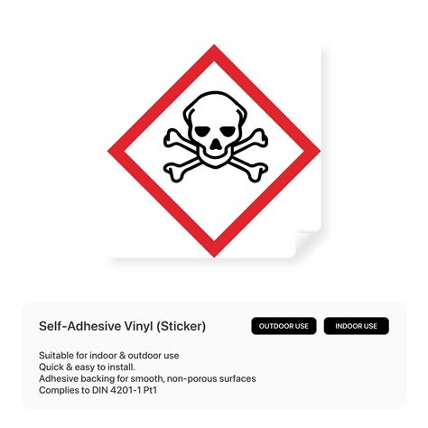 Toxic Hazard Ghs Symbol Sign Safety Signs And Stickers