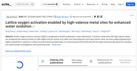 Lattice Oxygen Activation Enabled By High Valence Metal Sites For