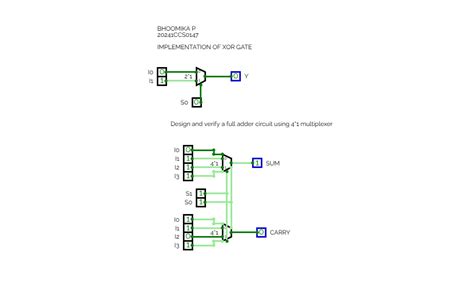 Circuitverse Ex 7 Design Ofcircuit Using Multiplexer