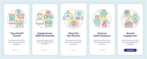 Premium Vector Customer Engagement Strategies Onboarding Mobile App