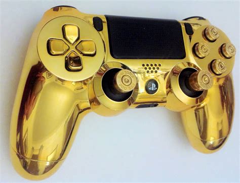 Sony Playstation 4 Custom Controllergolden Chrome Ps4 Gamepad