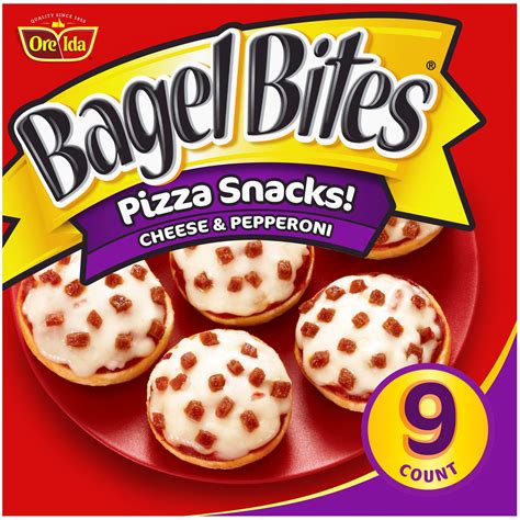 Bagel Bites Cheese And Pepperoni Mini Pizza Bagel Frozen Snacks 9 Ct Box