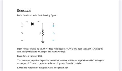 Solved Exercise Build The Circuit As In The Following Chegg