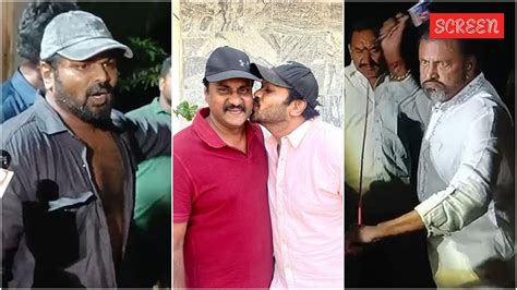 Veteran Telugu Actor Mohan Babu Attacks Journalist Who Recorded Son Manchu Manoj Forcefully