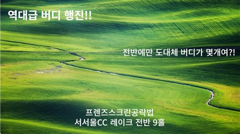 역대급 버디행진 전반에 버디 도대체 몇개나 하나 서서울cc 레이크 전반 9홀 Golf 드라이버샷 스크린골프 스크린골프잘치는법 프렌즈스크린서서울cc Youtube