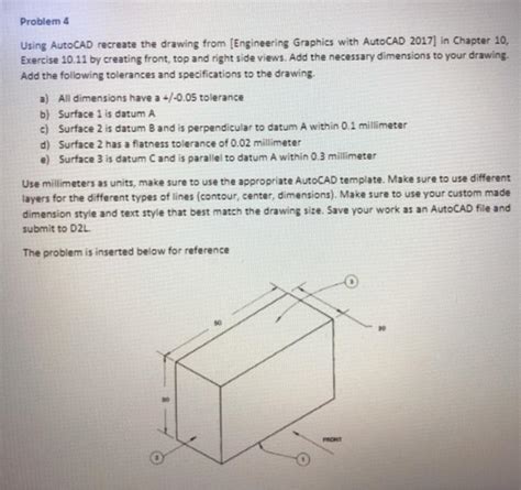 Solved Problem Using AutoCAD Recreate The Drawing From Chegg