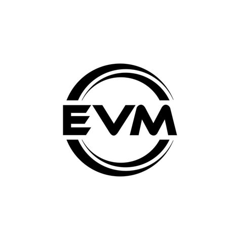 Evm Letter Logo Design In Illustration Vector Logo Calligraphy