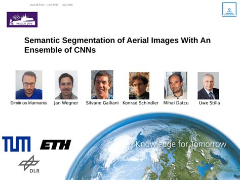 PDF SEMANTIC SEGMENTATION OF AERIAL IMAGES WITH AN ENSEMBLE OF CNNS