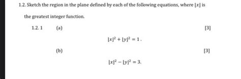 solved 1 2 sketch the region in the plane defined by each