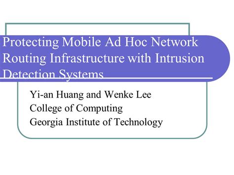 Protecting Mobile Ad Hoc Network Routing Infrastructure With Intrusion
