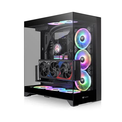Thermaltake Cte E550 Tempered Glass Dual Chamber Mid Tower Case Black