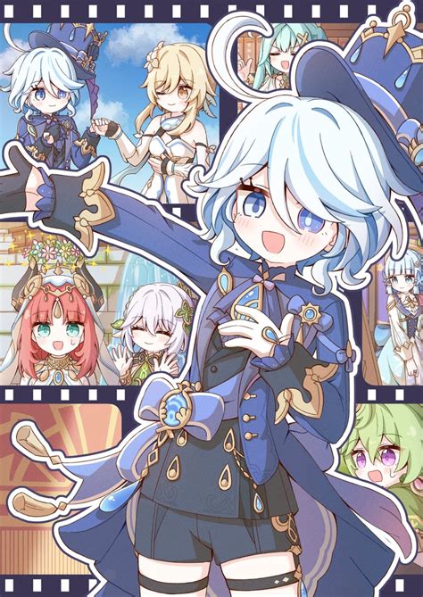 Lumine Furina Nahida Kamisato Ayaka Nilou And More Genshin Impact Drawn By Yoshinao