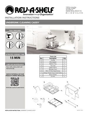 Rev A Shelf Undersink Cleaning Caddy Richelieu Hardware
