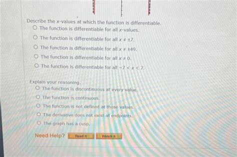 solved consider the following function and graph y x2−49x2
