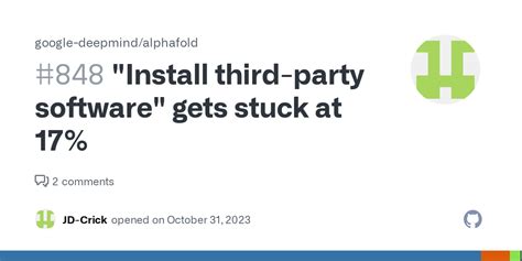Install Third Party Software Gets Stuck At Issue Google Deepmind Alphafold GitHub