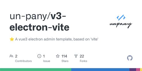 Github Un Panyv3 Electron Vite ⭐ A Vue3 Electron Admin Template