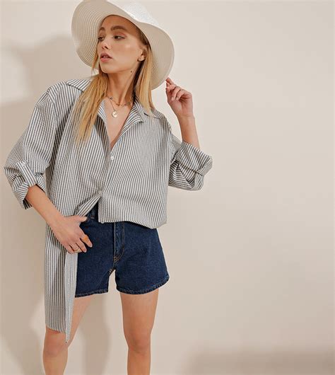 اشتري تريند الاتشاتي ستيلي قميص مخطط بأكمام طويلة بلون أزرق 6ستريت