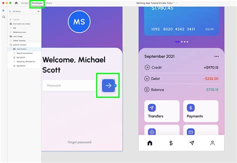 how to create a banking app prototype in adobe xd envato tuts