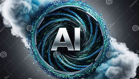 Ai Text Surrounded By Data Streams Symbolizing Big Data Processing