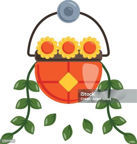 실내 교수형 꽃 덩굴 개념이 있는 식물 장식된 관엽식물 벡터 색상 아이콘 디자인 잔디밭과 정원 가꾸기 기호 농장과 식물 간판 농업 및 원예 장비 스톡 일러스트레이션 0명에