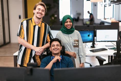 Multiethnic Startup Business Team Arabian Woman Wearing A Hijab On