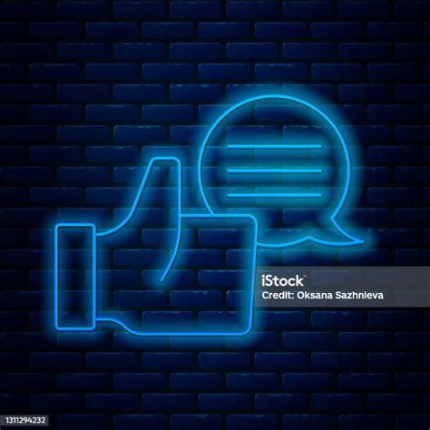 벽돌 벽 배경에 격리 된 빛나는 네온 라인 소비자 또는 고객 제품 등급 아이콘 벡터 1위에 대한 스톡 벡터 아트 및 기타 이미지 1위 5 개념 Istock