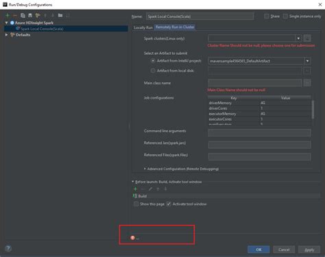 IntelliJ Warning Message Does Not Match In Run Config Dialog Issue Microsoft Azure