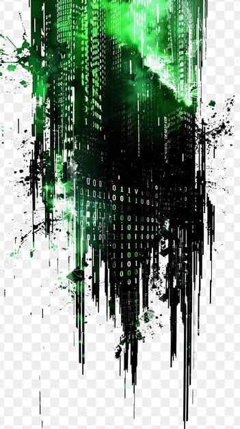 Hacker Code Glitch With Binary Code Abstract Shapes And Glit Texture