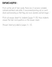 Function Notation Task Cards Updated Pdf Directions Print Out The Set Of Task Cards There