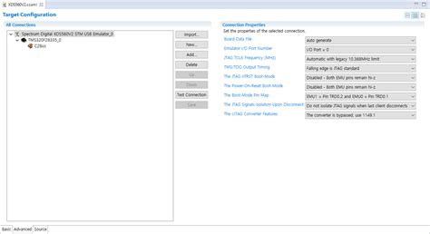 tms320f28335 what part of the target configuration should i modify to