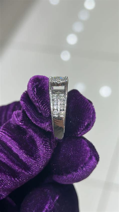 10k White Gold Diamond Engagement Ring Monica Jewelers