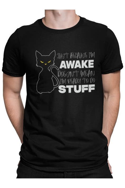 Мъжка тениска Това че съм буден не означава че съм готов за неща Priti Global Черна Xl