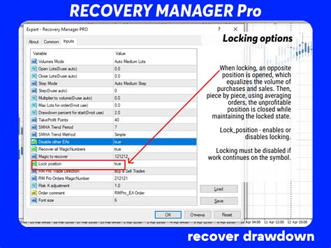 Recovery Manager Pro MT5 Buy Trading Robot Expert Advisor For MetaTrader 5