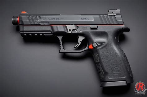 Modern Polymer Frame Handgun With Rmr Cut Slide Premium Ai Generated Image Modern Polymer Frame Handgun With Rmr Cut Slide Premium Ai Generated Image