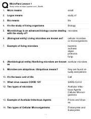 Exploring Microbiology Basics And Beyond Course Hero