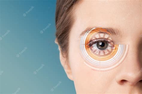 Premium Photo Iris Authentication Concept Eye Scanning Smart Contact Lens