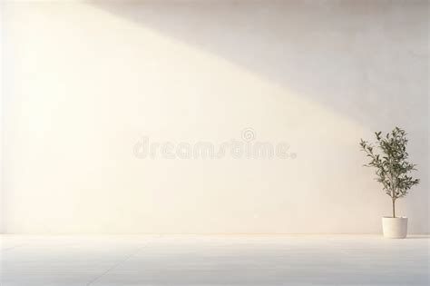 Empty Light Room With Clean Wall Floor Light Brightens Room Simple