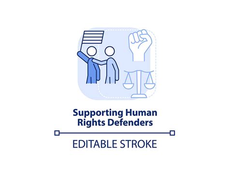 Supporting Human Rights Defenders Light Blue Concept Icon ~ Epicpxls
