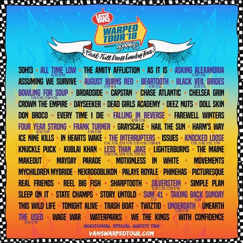 2018 Vans Warped Tour Lineup Revealed That Eric Alper