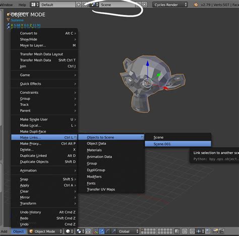 Copy Object To Another Scene But Keep Data Blender Stack Exchange