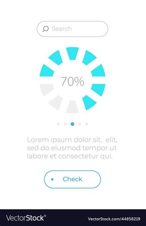 progress circle chart ui element template vector image