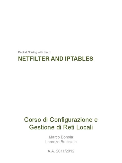 Netfilter And Iptables Pdf Port Computer Networking File