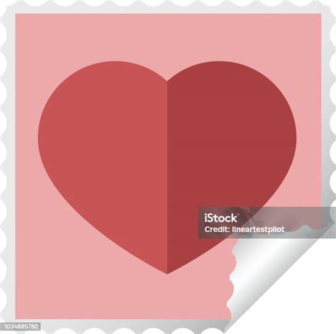 심장 기호 그래픽 벡터 일러스트 레이 션 스퀘어 스티커 스탬프 라벨에 대한 스톡 벡터 아트 및 기타 이미지 라벨 만화